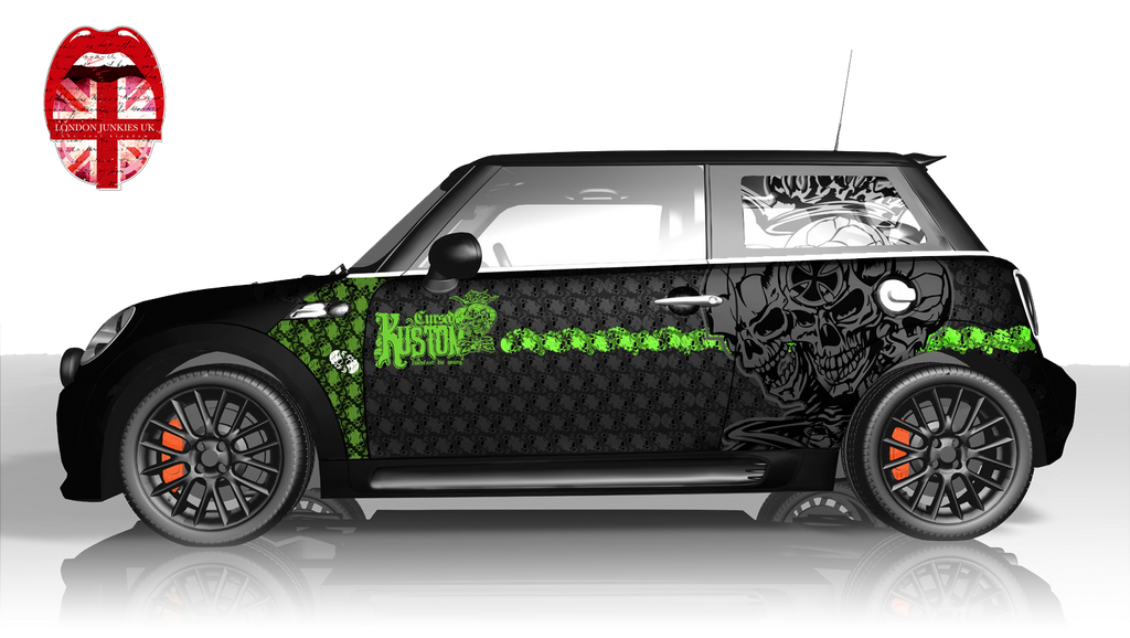 London Junkies Mini full body Wrap Design Cursed Kustom